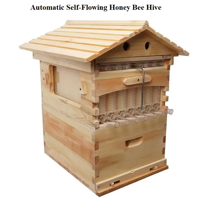 Upgraded Wax Coated Wooden Automatic Self-Flowing Beehive