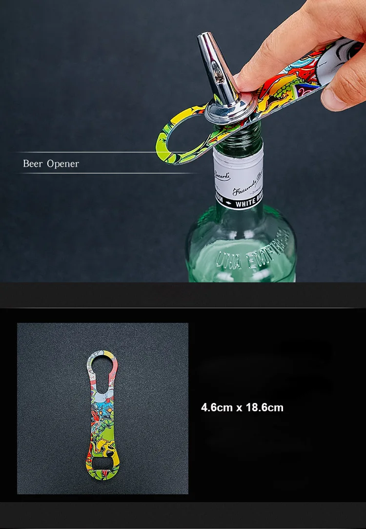 Custom Sublimation Stainless Steel Opener Bar Blade Customized Black ...