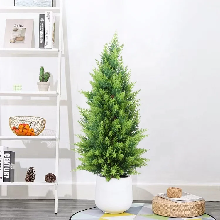 High Simulation PE Carton Plastic Plant - Green Trees