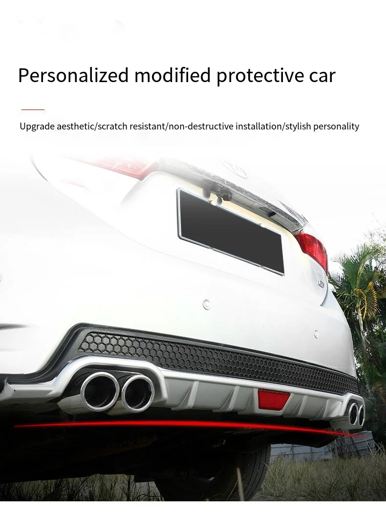 Yuechi Abs Universal Rear Bumper Diffuser Rear Bumper Lip Spoiler For ...