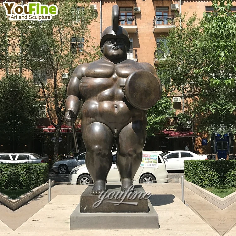 Life Size Fat Casting Ancient Bronze Roman Soldier Statue