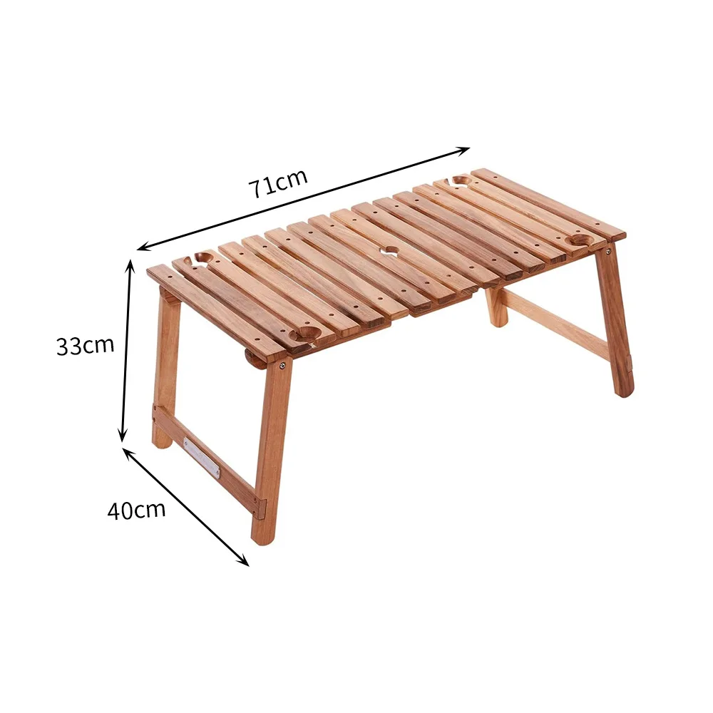 Wooden Picnic Folding Table With Handle Easy To Carry - Buy Camping ...