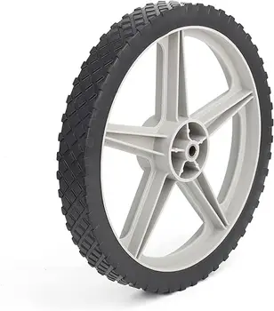 14 X 1.75'' Rubber Tire And Spoked Plastic Wheel For Lawn Mower Trolley ...