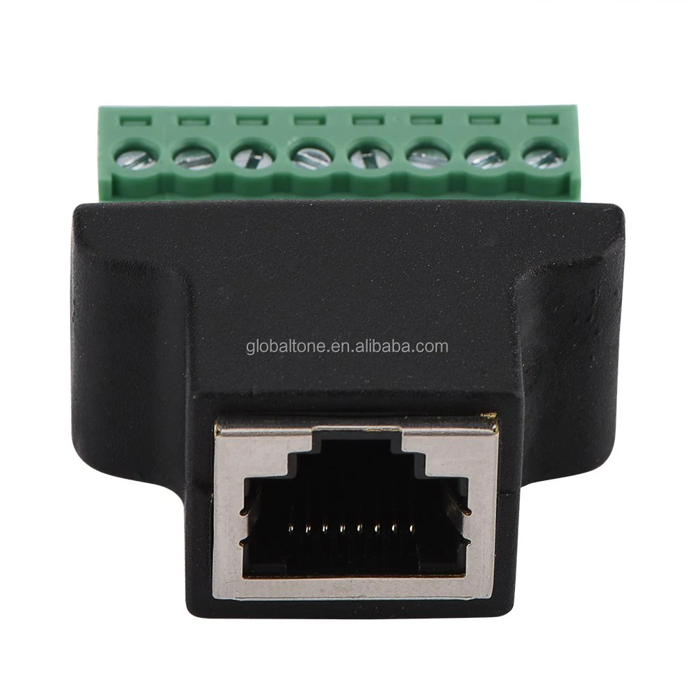 RJ45 Screw Terminal Adaptor Connector, Ethernet Connector RJ45 Female ...