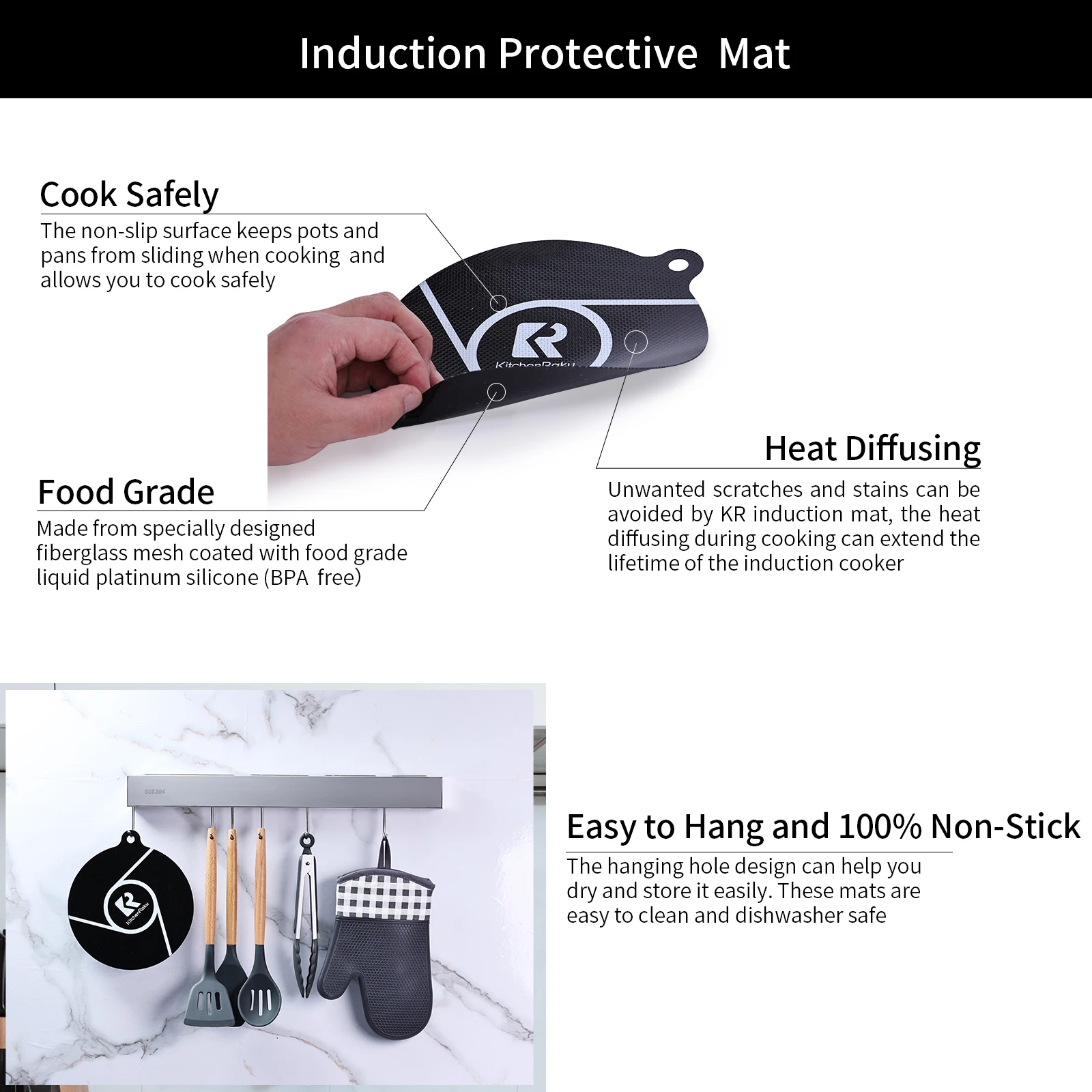 Nonslip Heat Diffuser Pads for Electric Stove Protection