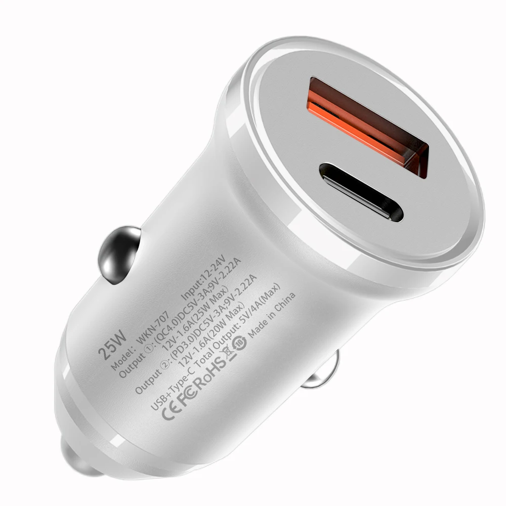 25w Usb C Car Charger Quick Charge 3.0 Pd Type C Charger 20w Fast ...