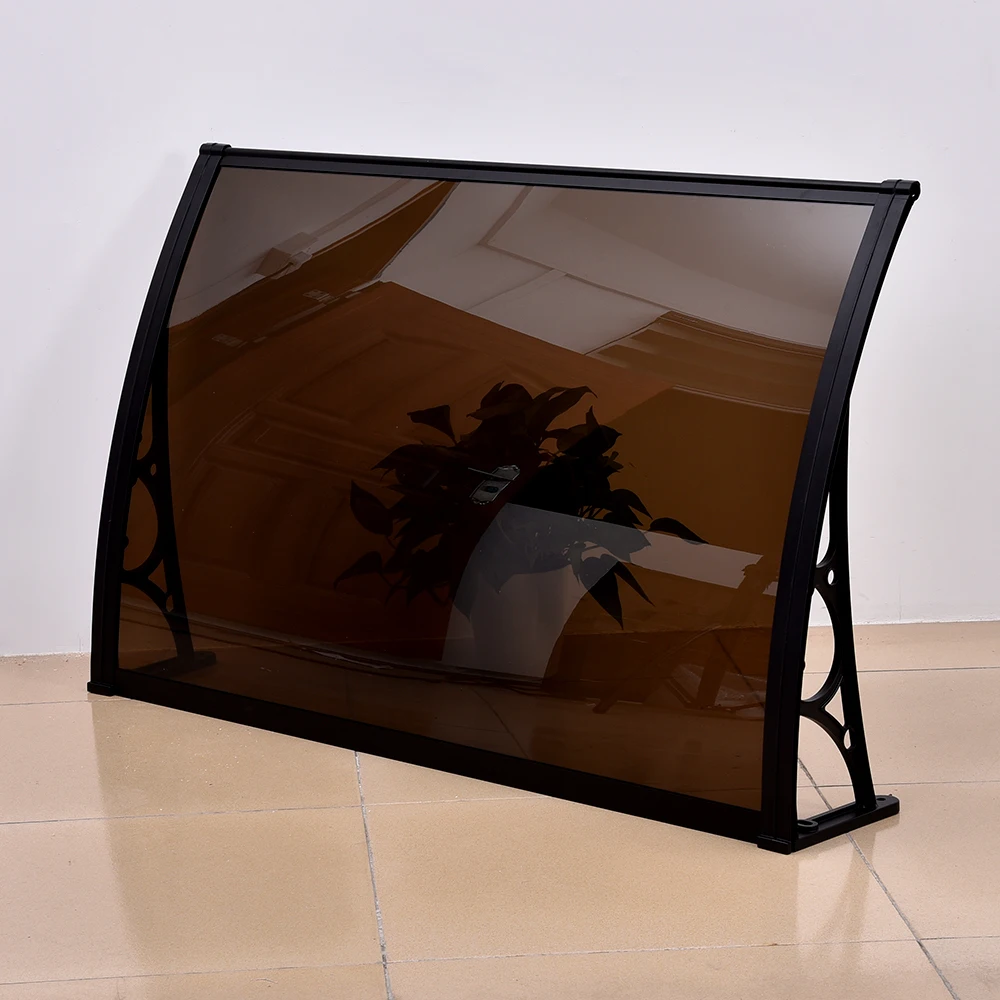 Outdoor diy aluminum polycarbonate sun rain shade doors canopy rain ...