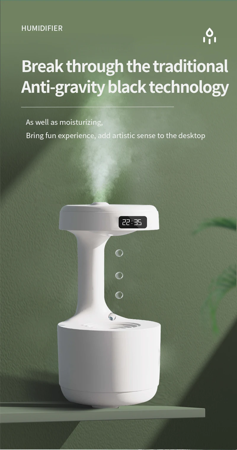 Relieve Bedroom Dryness Home Anti-gravity Water Antigravity Humidifier ...