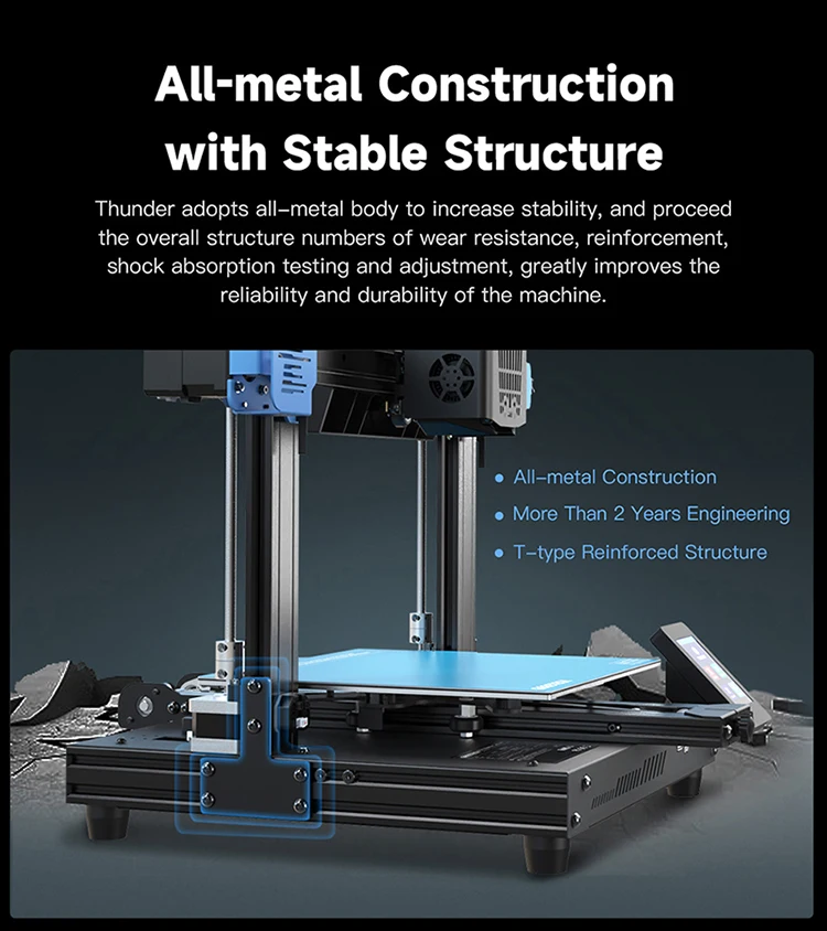 Geeetech Thunder High Speed 3d Printer,Normal Speed 250mm/s X/y Axis ...