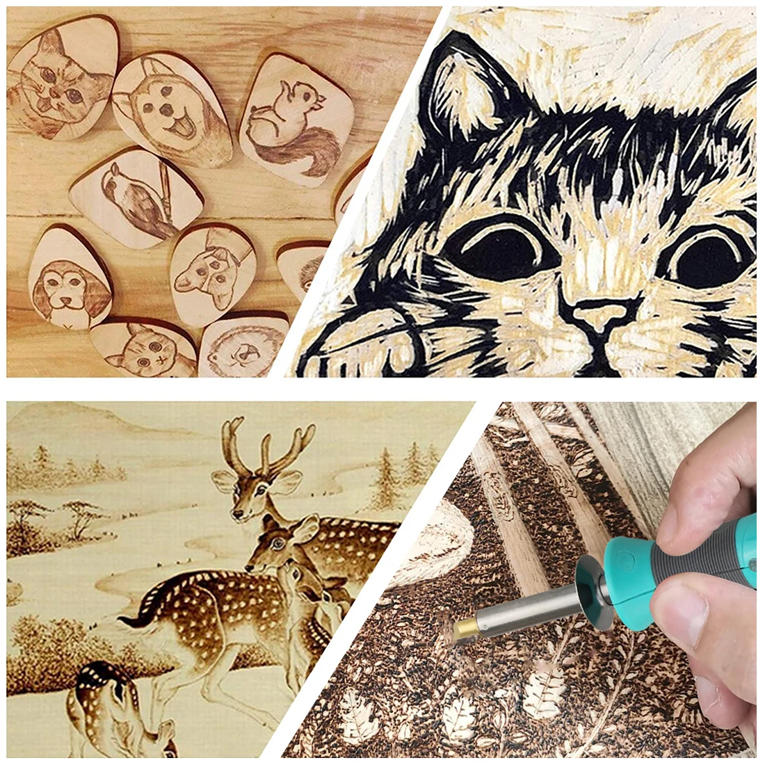 DIY Wood Burning Soldering Iron Pyrography Kit Tool Set