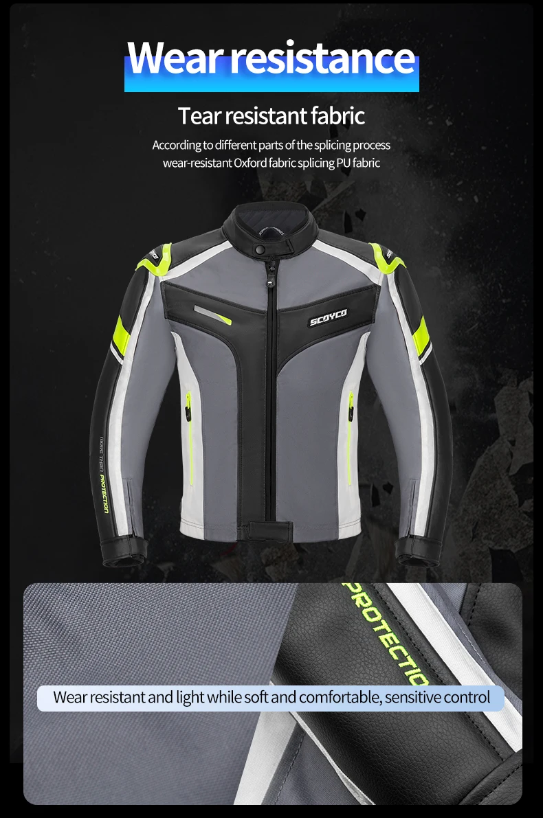 Scoyco Fashion Design Motorcycle Jacket Slim Fit 7 Pcs Ce Protective ...