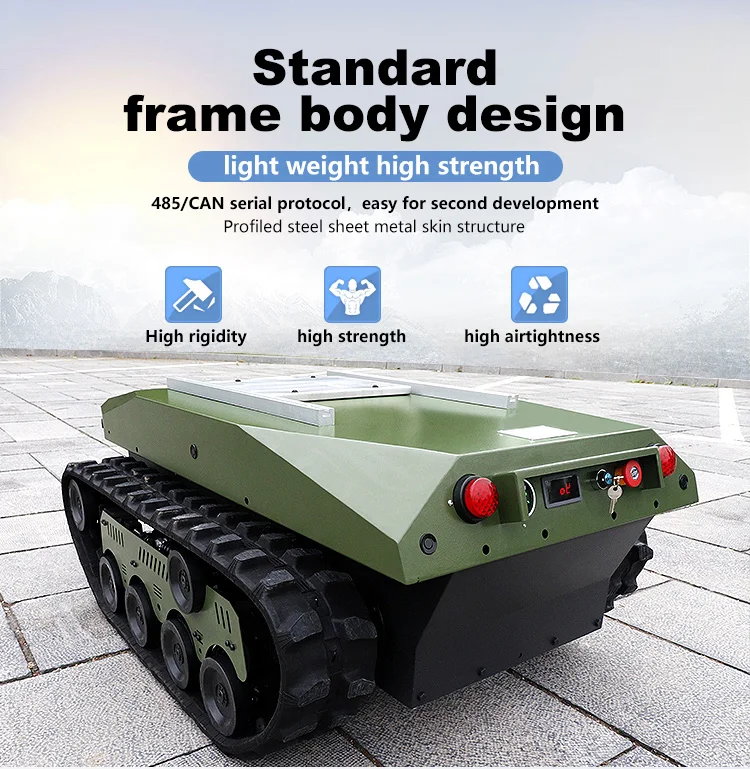 Big Farm Ground Unmanned Vehicle Spraying Crawler Chassis