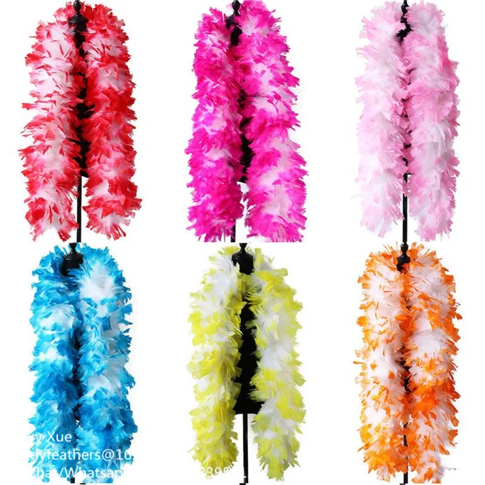 300G Bicolor Turkey Ruff Boas for Party & Carnival Dancing