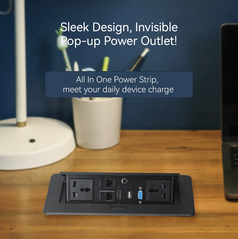 Customized Hidden Design Sliding Desktop Socket Universal Standard ...