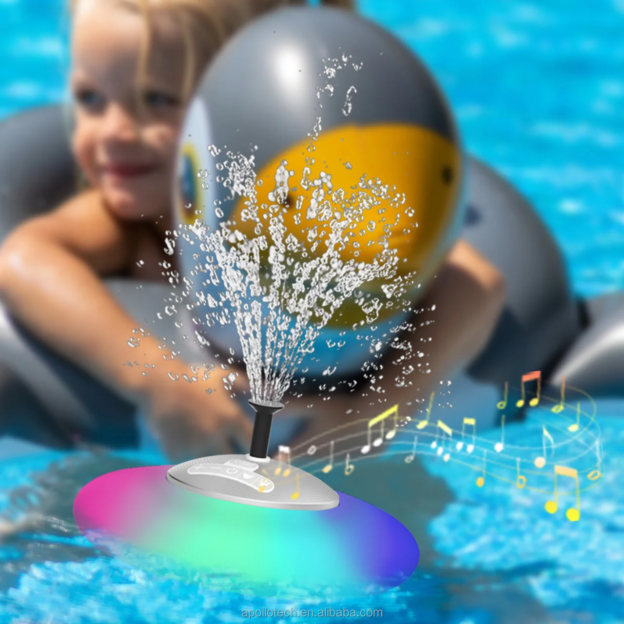 Ipx7 Waterproof Fountain Floating Rgb Bluetooth Speaker Wireless ...