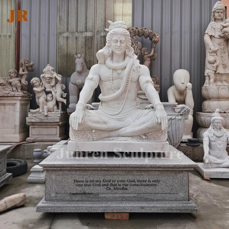 Large Outdoor Hand Carved Indian Buddha Lord Shiva Marble Statue - Buy ...