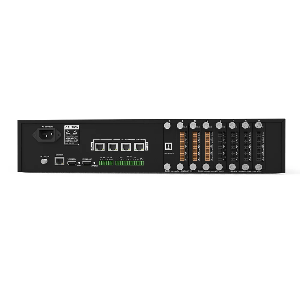 Dante Open Architecture 64 in 64 Out DSP Audio Processor with AFC AEC ...