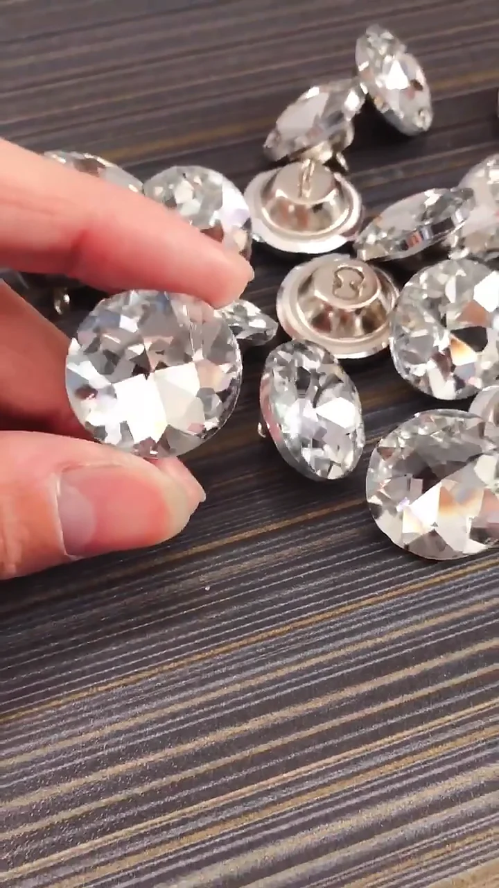 20/25mm Crystal Glass Colours Buttons Sofa Industry Decoration Fields ...