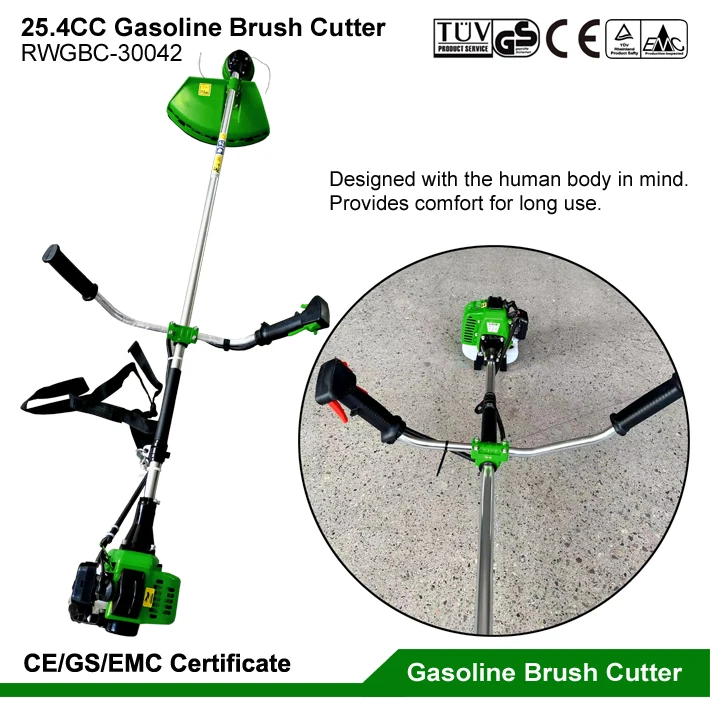 25.4CC 2-Stroke Gasoline Powered Grass Cutter Cordless Petrol Grass ...