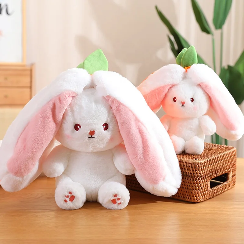 Cute Soft Toys Reversible Transformed Into Little Rabbit Fruit ...