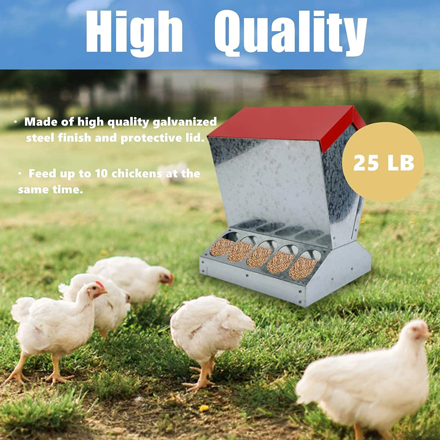 Durable Jh-Mech Feeders for Chickens - Protect Your Feed