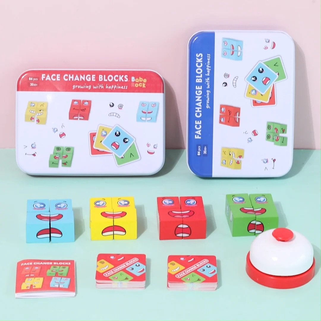 New Design Montessori Children Cube Building Blocks Educational Toys ...