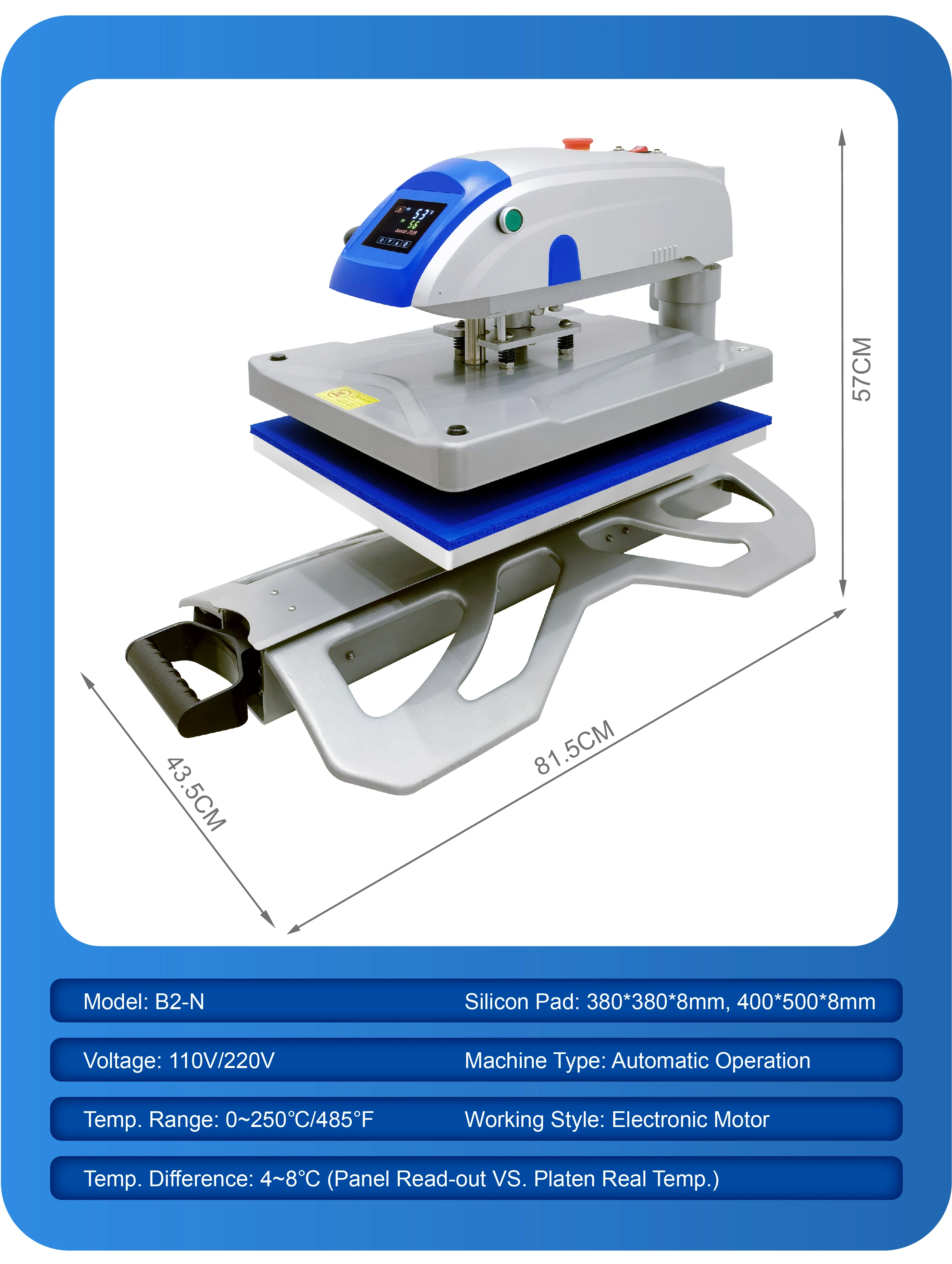 16x20 Electric Automatic Heat Press - Perfect for T-shirts