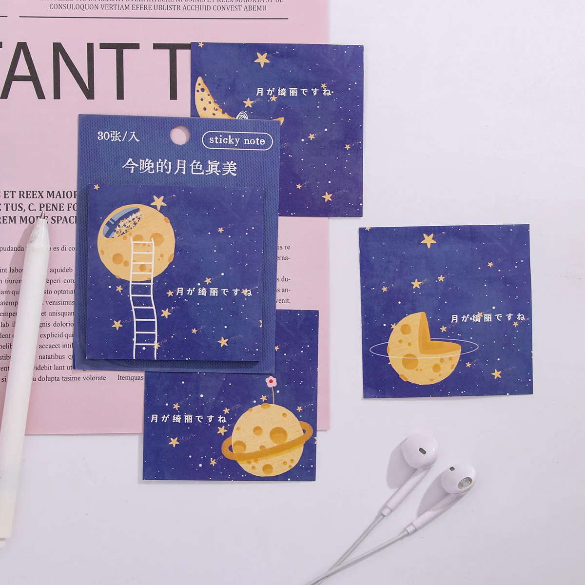 Cartoon Sticky Notes School Supplies Memo Pad Self-adhesive 3*3inch ...