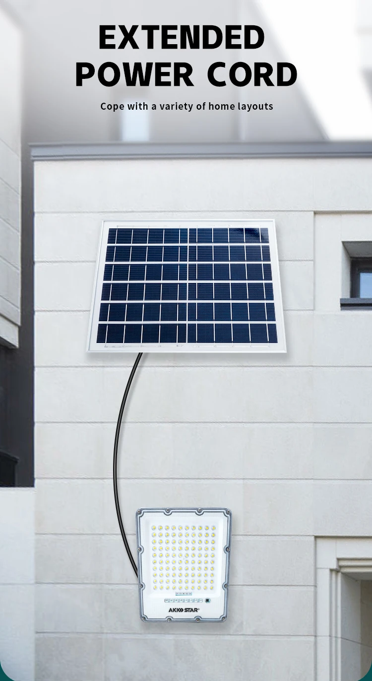 Akko Star Solar Flood Light 6500k - Buy Size 217*180*42mm Light Boad2835/0.5w Waterproofi P65 ...