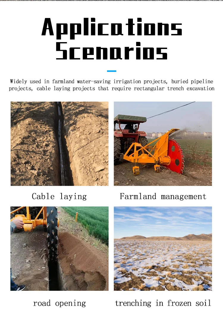 Ditch Trenching Machine Mini Disc Trencher Machine Tractor Farm Using ...