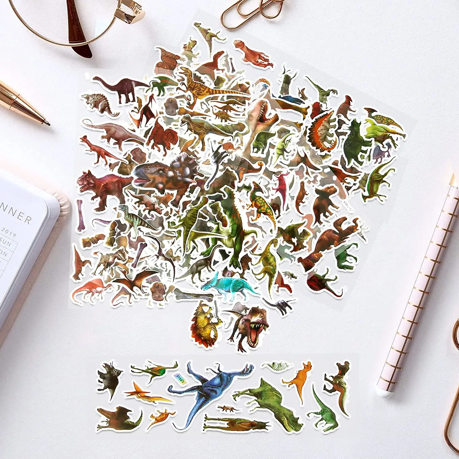 20 Sheets Realistic Dinosaur Stickers For Kids 3d Puffy Dino Stickers ...