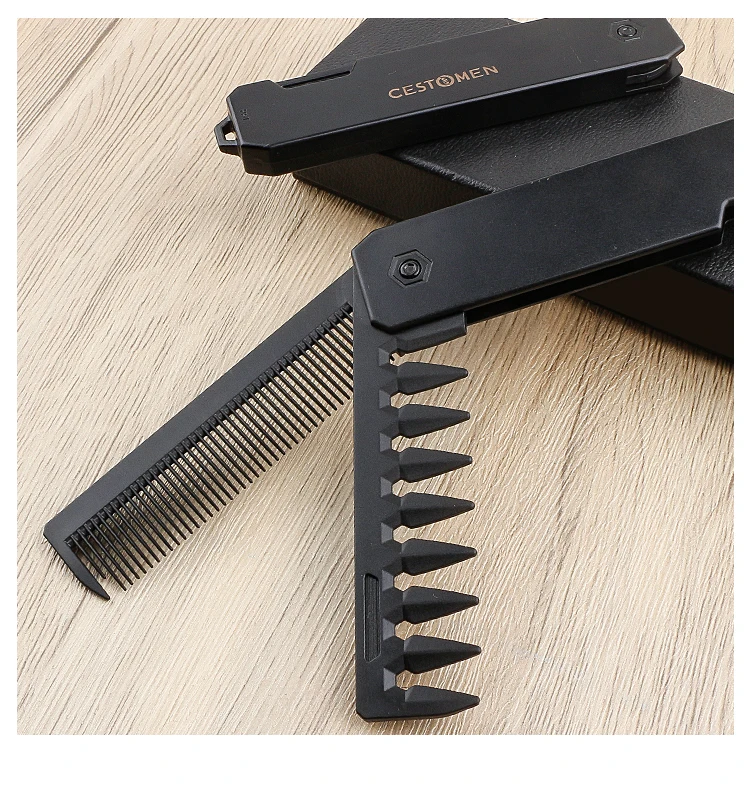 Portable Plastic Folding Pocket Combs Men Oil Head Beard Combs Hair ...