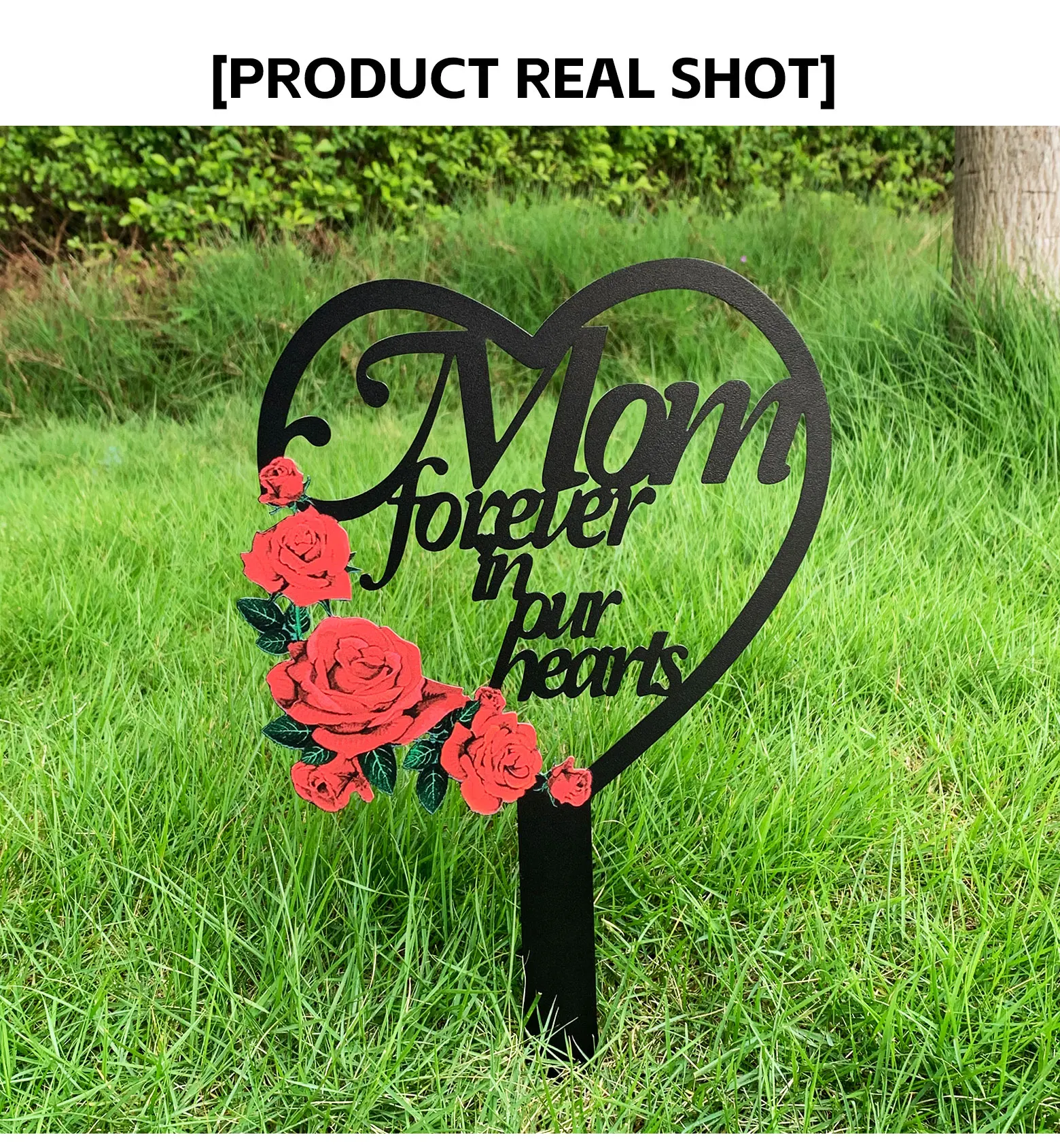 Metal Graveyard Remembrance Graveside Sign Grave Maker Stand Memorial ...