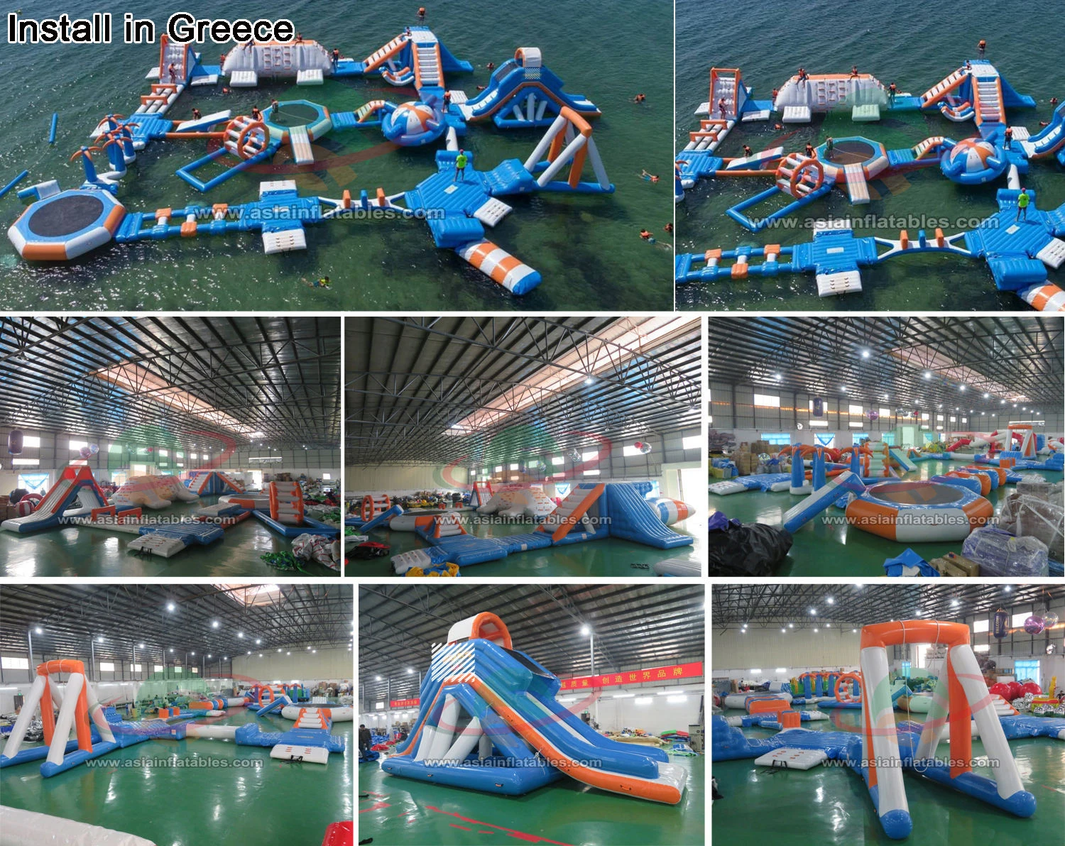 Large Outdoor Inflatable Water Play Equipment Aqua Pool with Floating ...