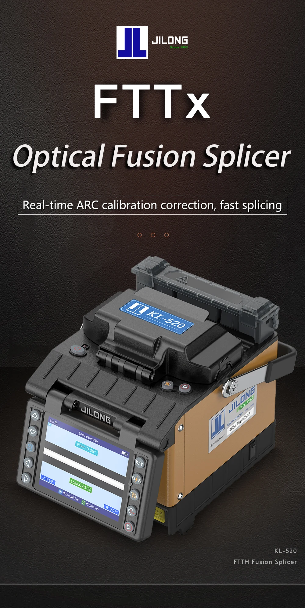 全新吉隆光学接合器KL-520 3.5英寸彩色屏幕迷你芯芯FTTx熔接机| Alibaba.com