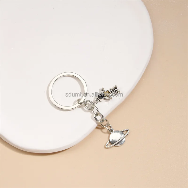 Custom Creative Anime Cute Cartoon Metal Key Ring Space Human Robot ...