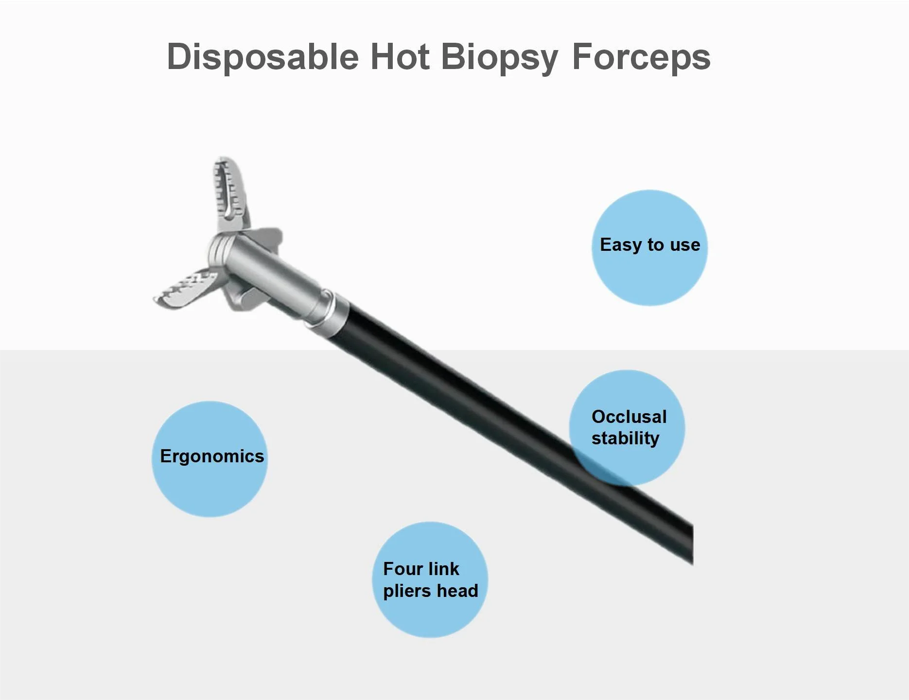 Endoscopic Hot Biopsy Forceps Quality Coated Oval Jaw Disposable Biopsy ...