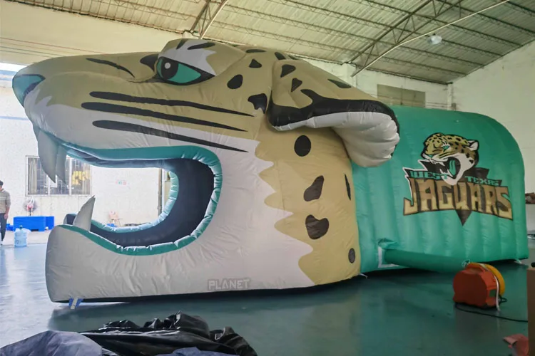 Large Giant Custom Leopard Print Mascot Bulldog Tunnel Inflatable ...
