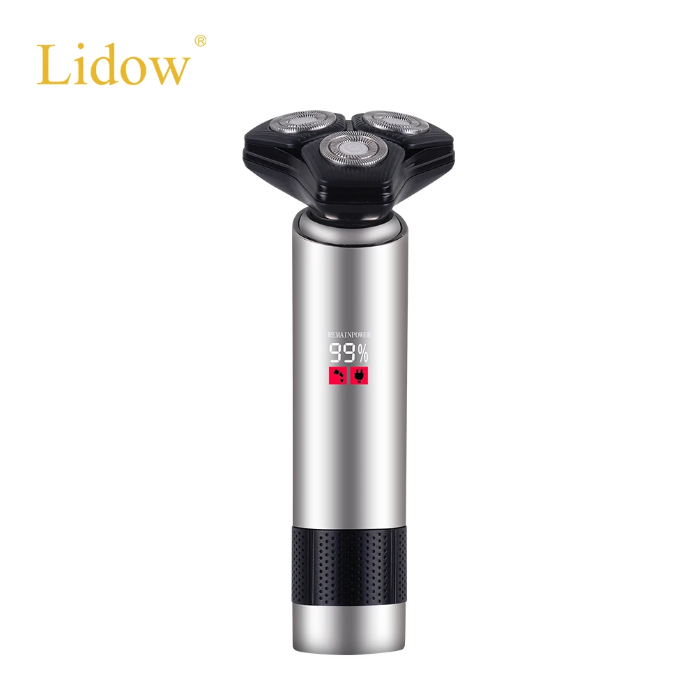 Lidow Usb Rechargeable Electric Triple Blade Shavers For Men Waterproof ...