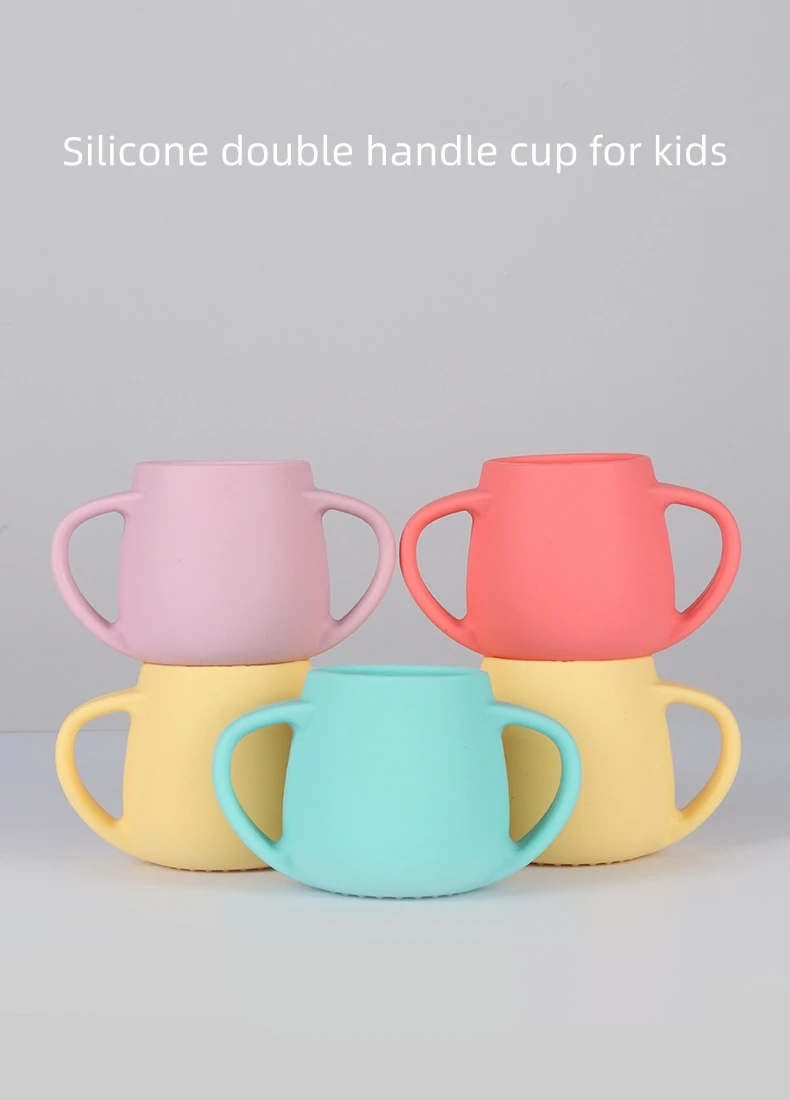 Baby Silicone Learning Cup Sippy Cup With Two Ears For Kids High ...