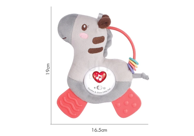 2020 Cartoon Animal Environmental Silicone Teether Baby Soft Toy Plush ...