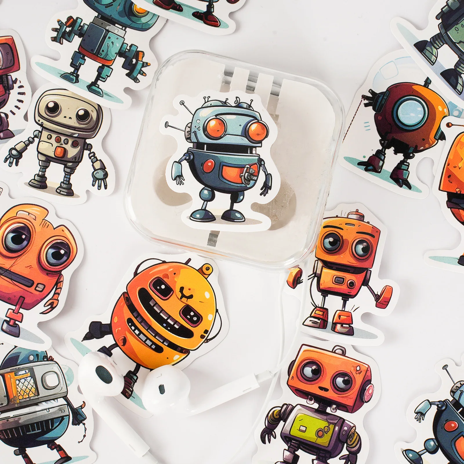 46pcs/box Boxed Stickers Mechanical Heart Mechanical Theme Handbook Diy ...