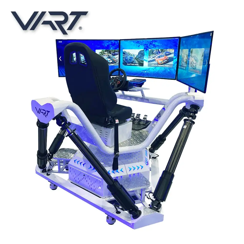 3Dof Platform Motion F1 Simulator Arcade 3 Screen Racing Car Game ...