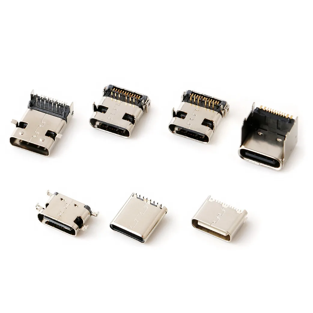 USB C Female Connector - 6pin Type C Interface for PCB
