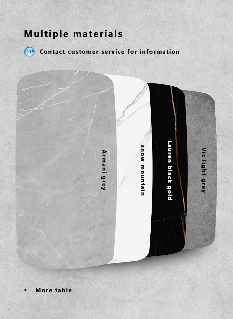 Modern Luxury Coffee Table Set with Stainless Steel Frame Marble Top ...