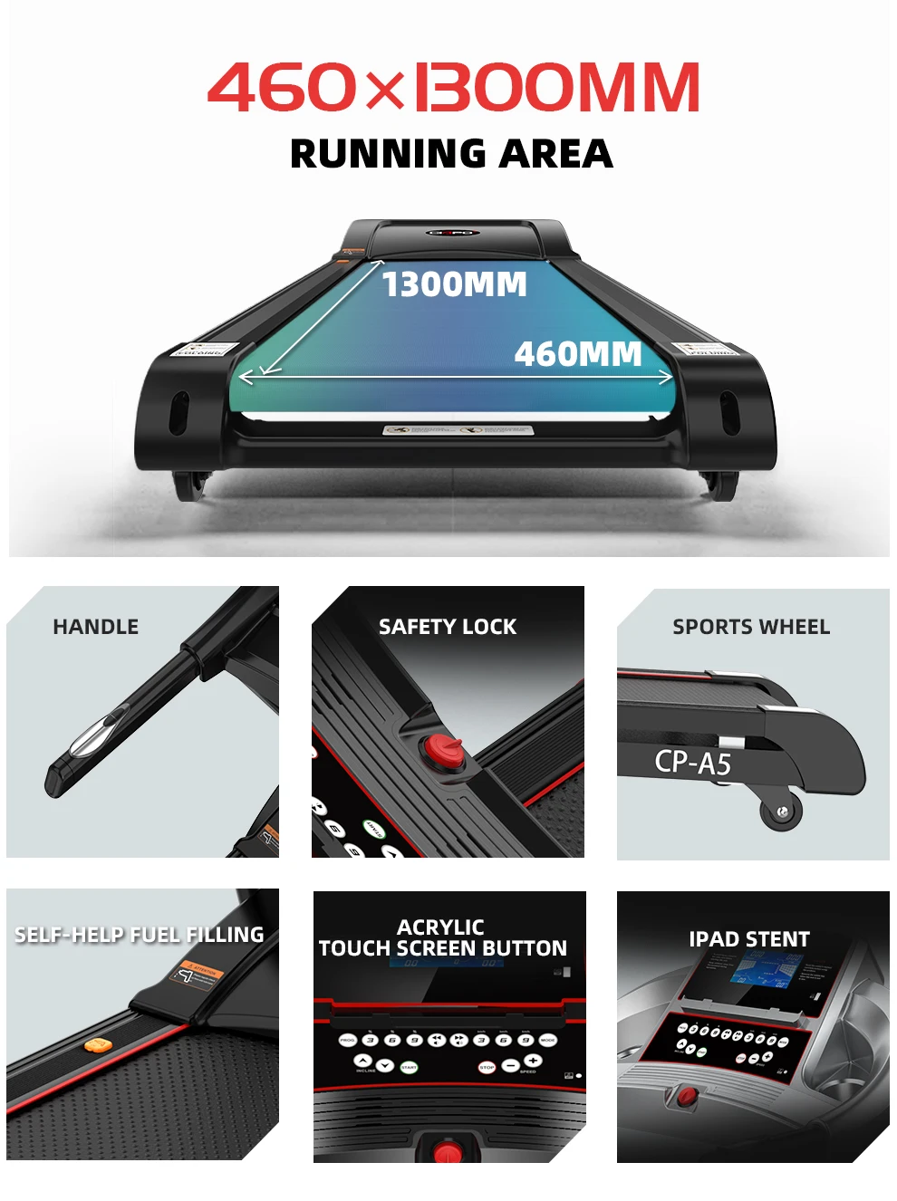 Ciapo A5 Electric Running Tapis Roulant Electric Treadmill Foldable Home Use Motorized Machine ...