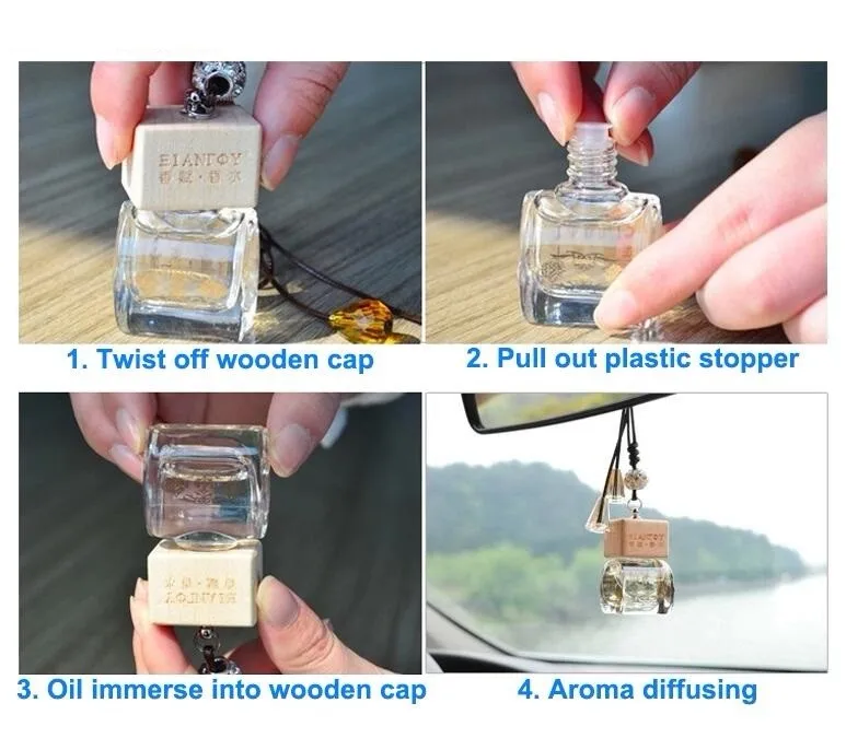 Irregular Shape Vehicle Mounted Perfume Glass Bottle Suspension Type ...