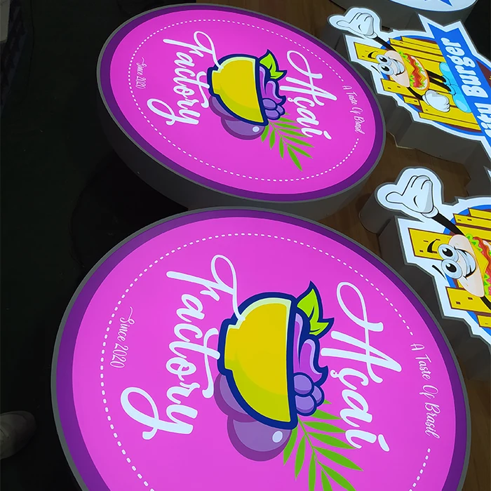 Custom Outdoor Round Advertising Store Sign LED Lightbox