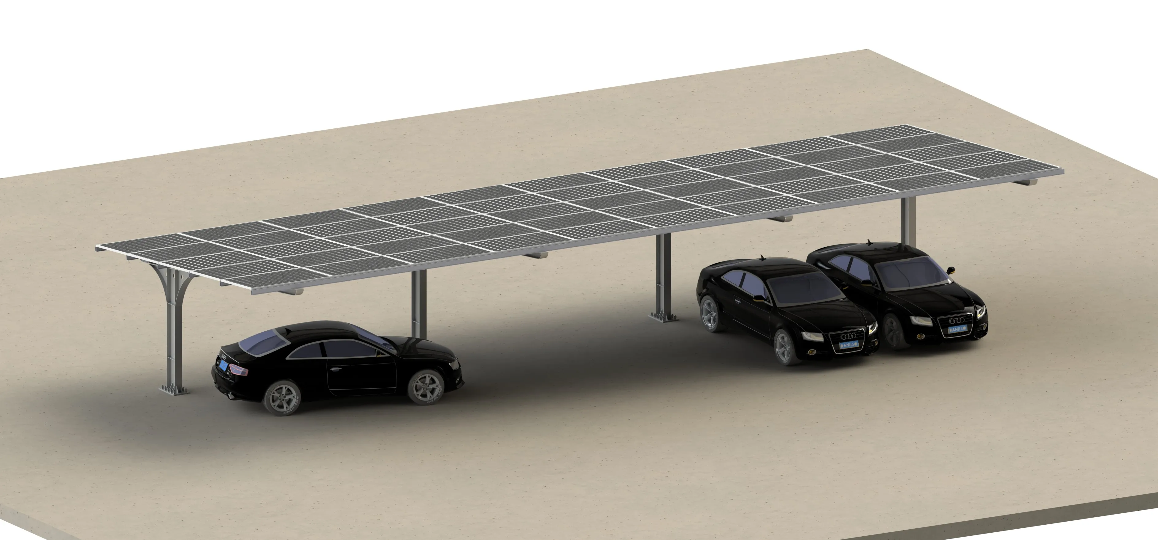 Durable Carport Structures Solar Panel Parking Prefabricated Carport ...