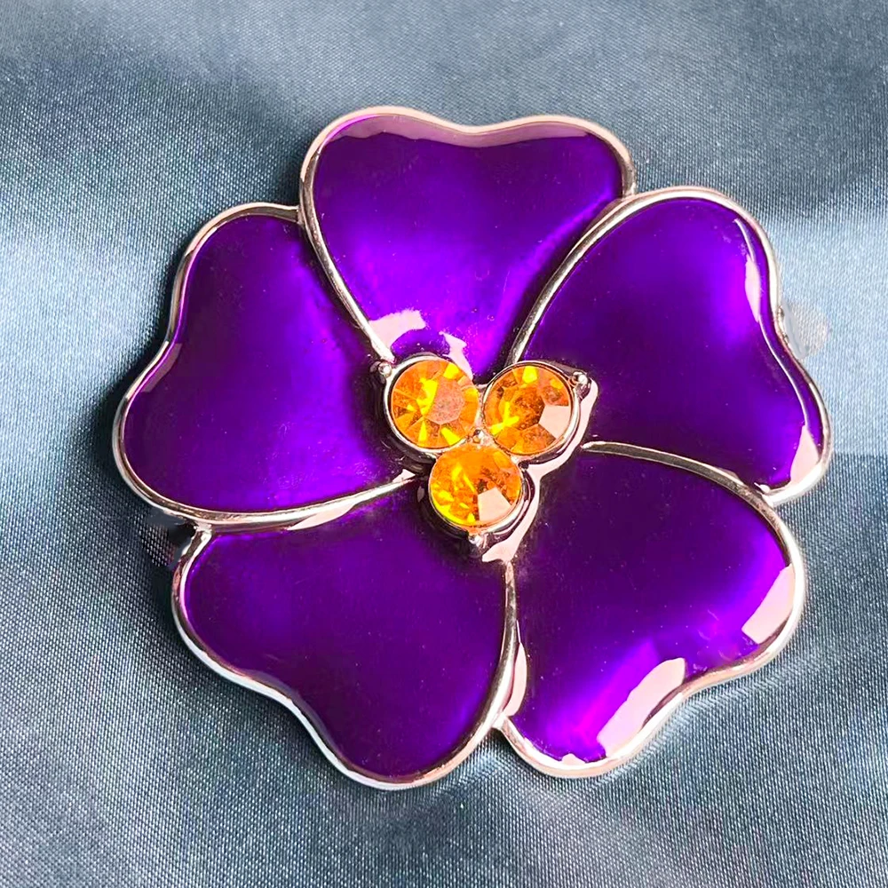 Greek Sorority Jewelry - Dst Delta Sigma Purple Flower Brooches